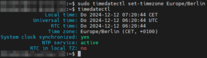 Zeitzone unter Linux anpassen – Checkpoint-IT